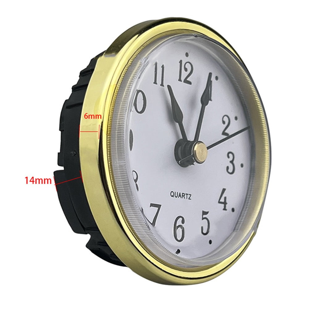 65MM Aluminum Face Retro Clock Simple Inlaid Clock Accessories Gold ...