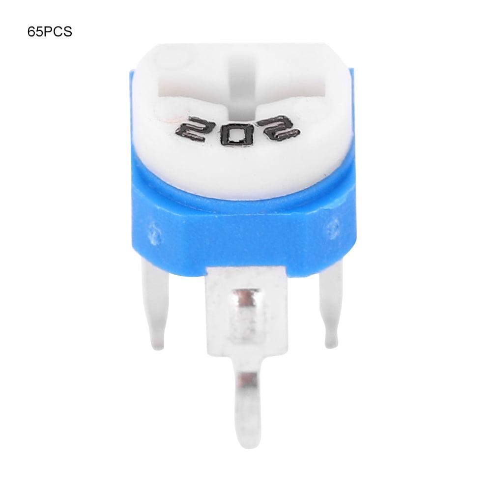 65PCS 13 Values Resistance Assortment Kit Blue White Adjustable ...