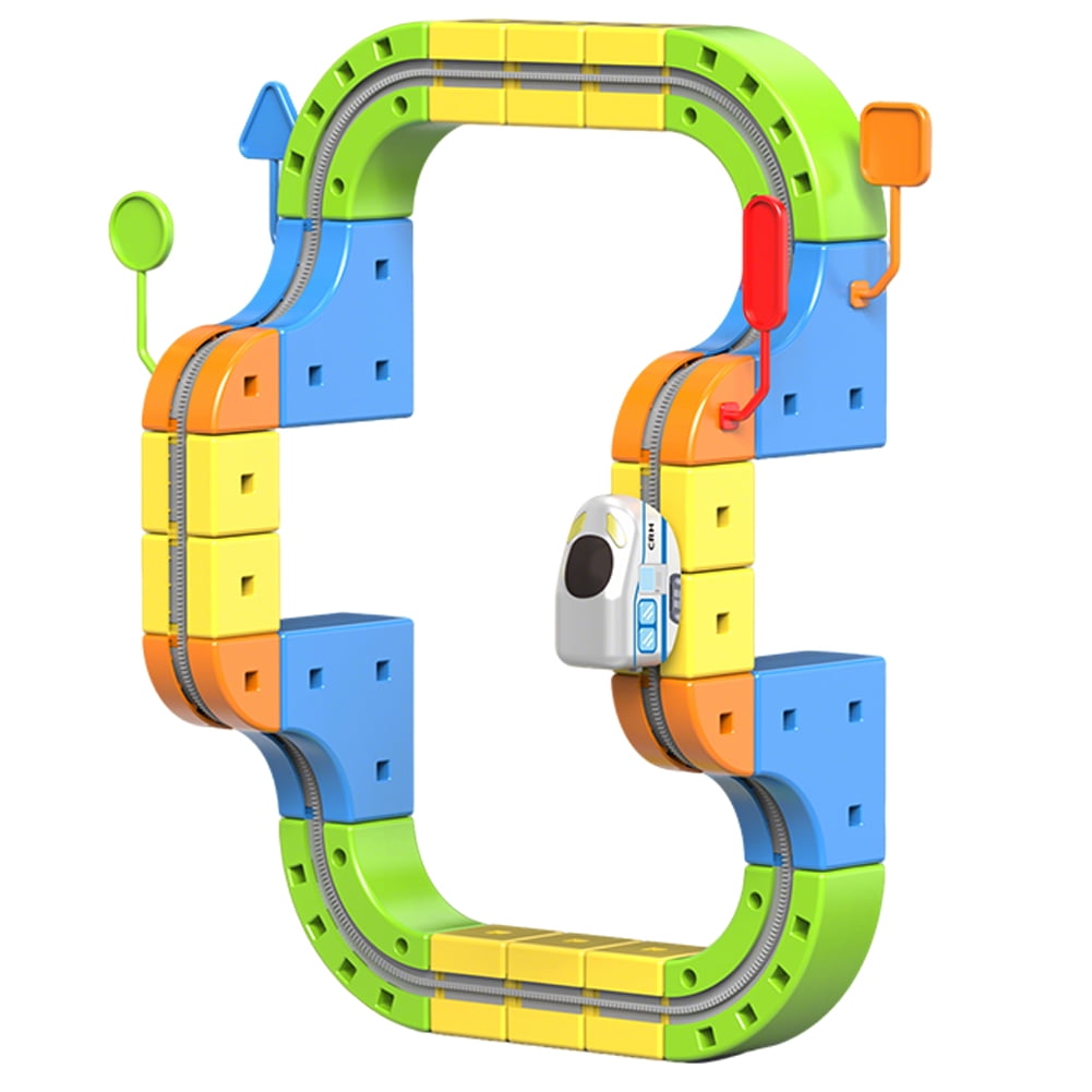 65PCS Electric Gear Train Track Sets – DIY Race Car Track Building Kits ...