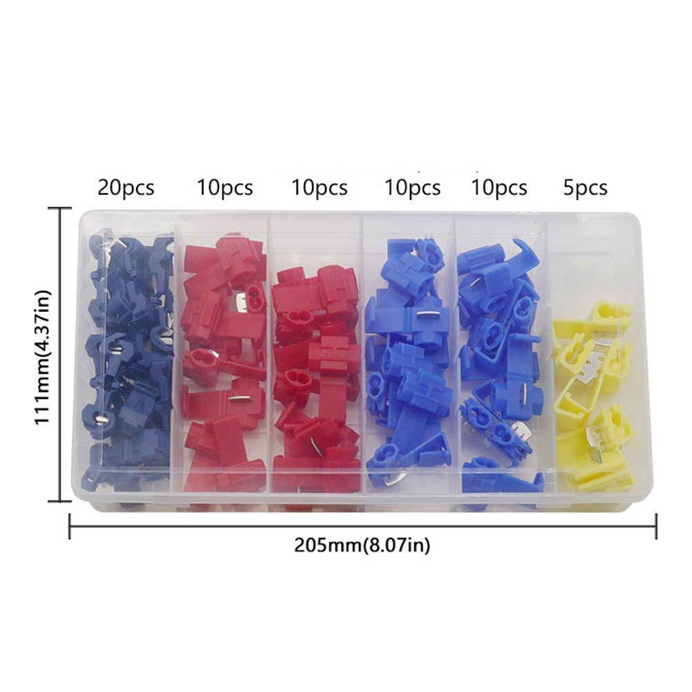 65PCS/box Crimp Terminal T-type Terminal Block Cable Connectors ...