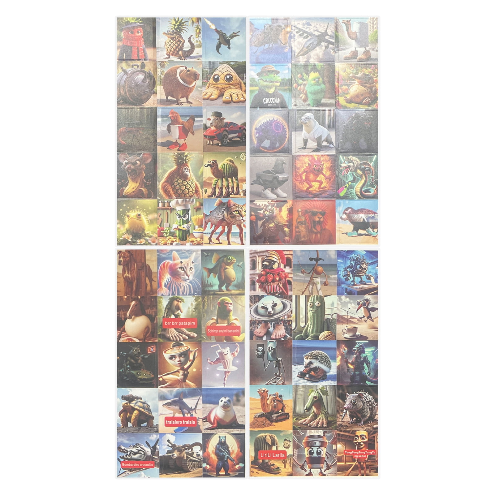 65Pcs Italian Brainrot Stickers, Cartoon Italian Brainrot Anime ...