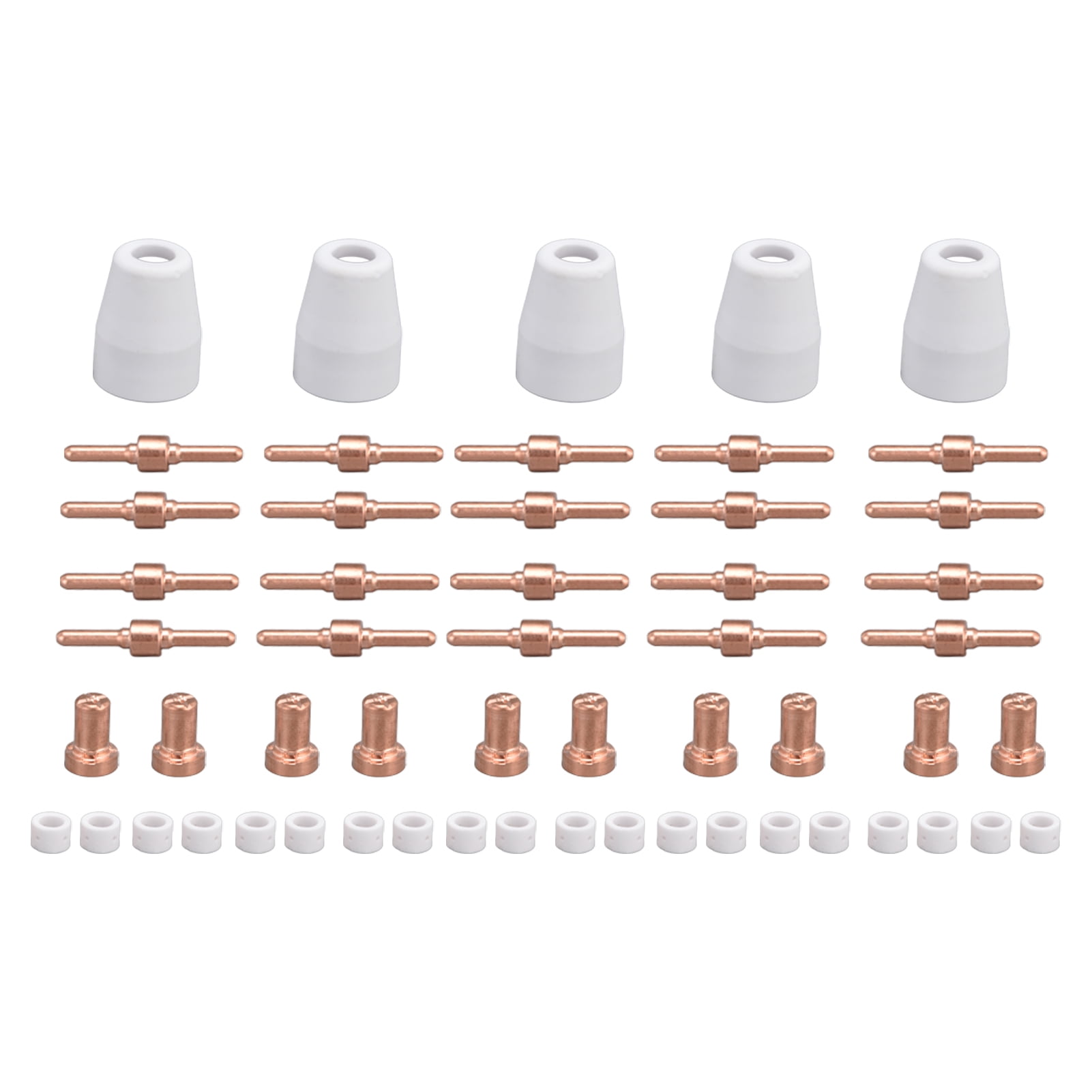 65Pcs Plasma Cutting Consumables Ceramic Copper Plasma Cutter Tips Kit ...