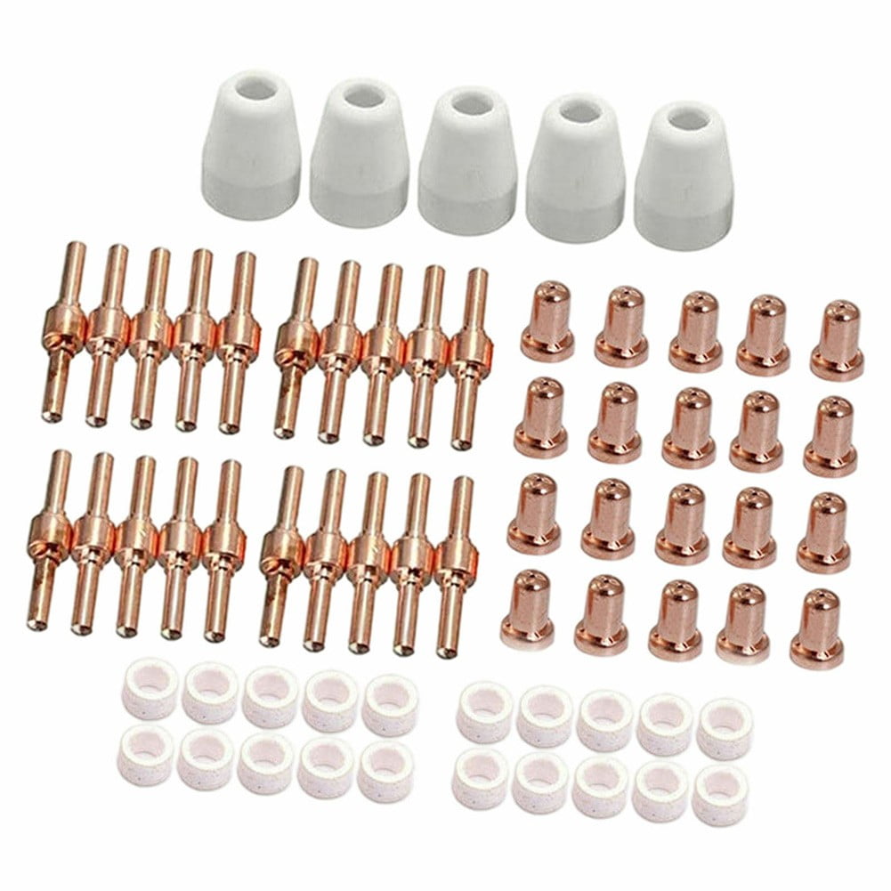 65Pcs Pt-31 Plasma Cutter Electrode Tips Set Copper And Plastic Ceramic ...