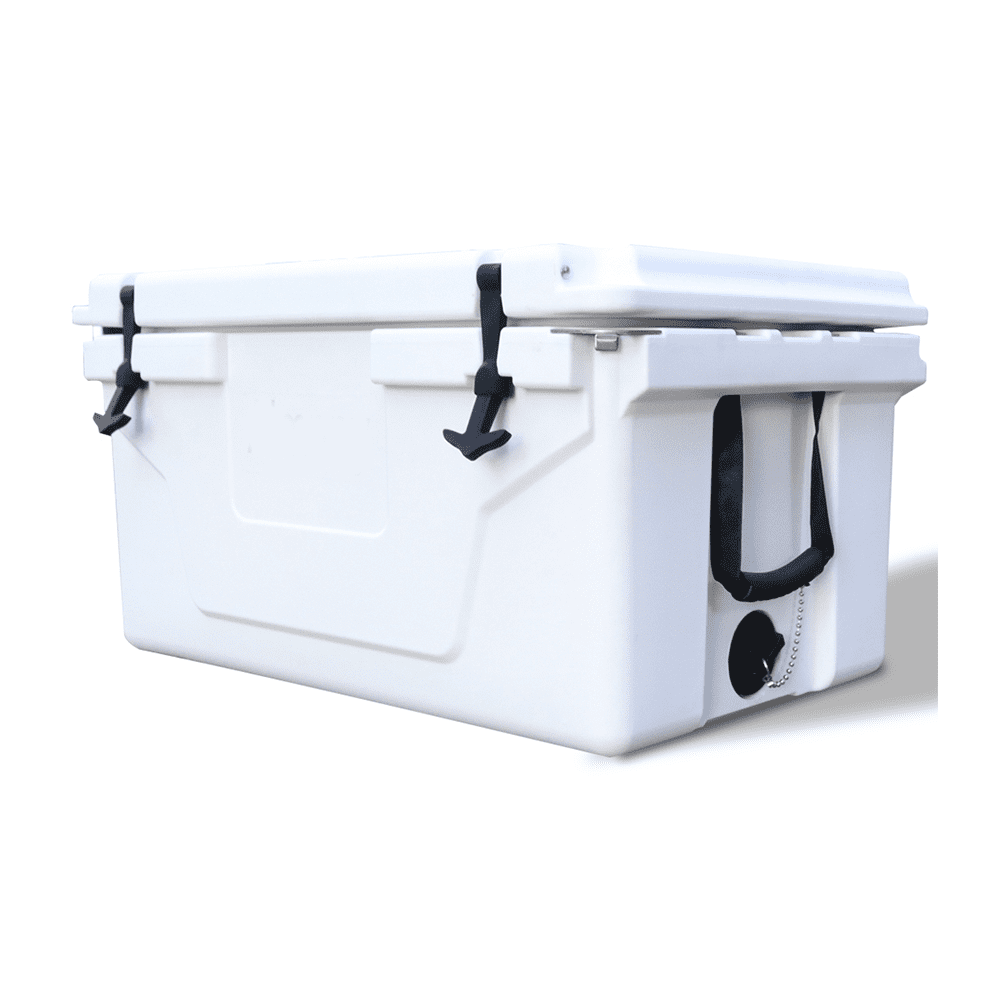 65QT Portable Insulated Cooler Box with Heavy Duty Wheels and Built In ...