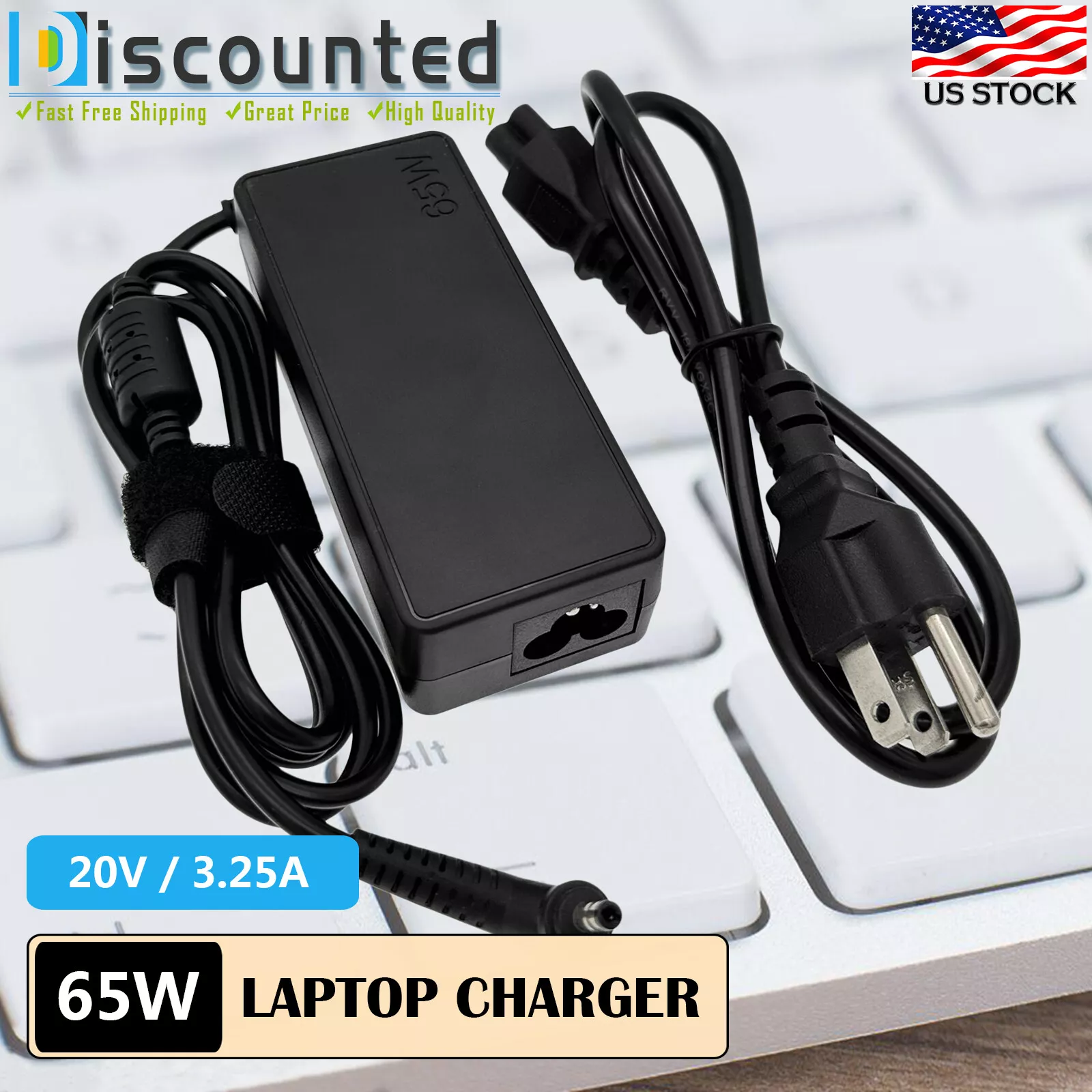 65W 20V 3.25A AC Adapter Charger for Lenovo Ideapad Flex 5 15IIL05 81X3 ...