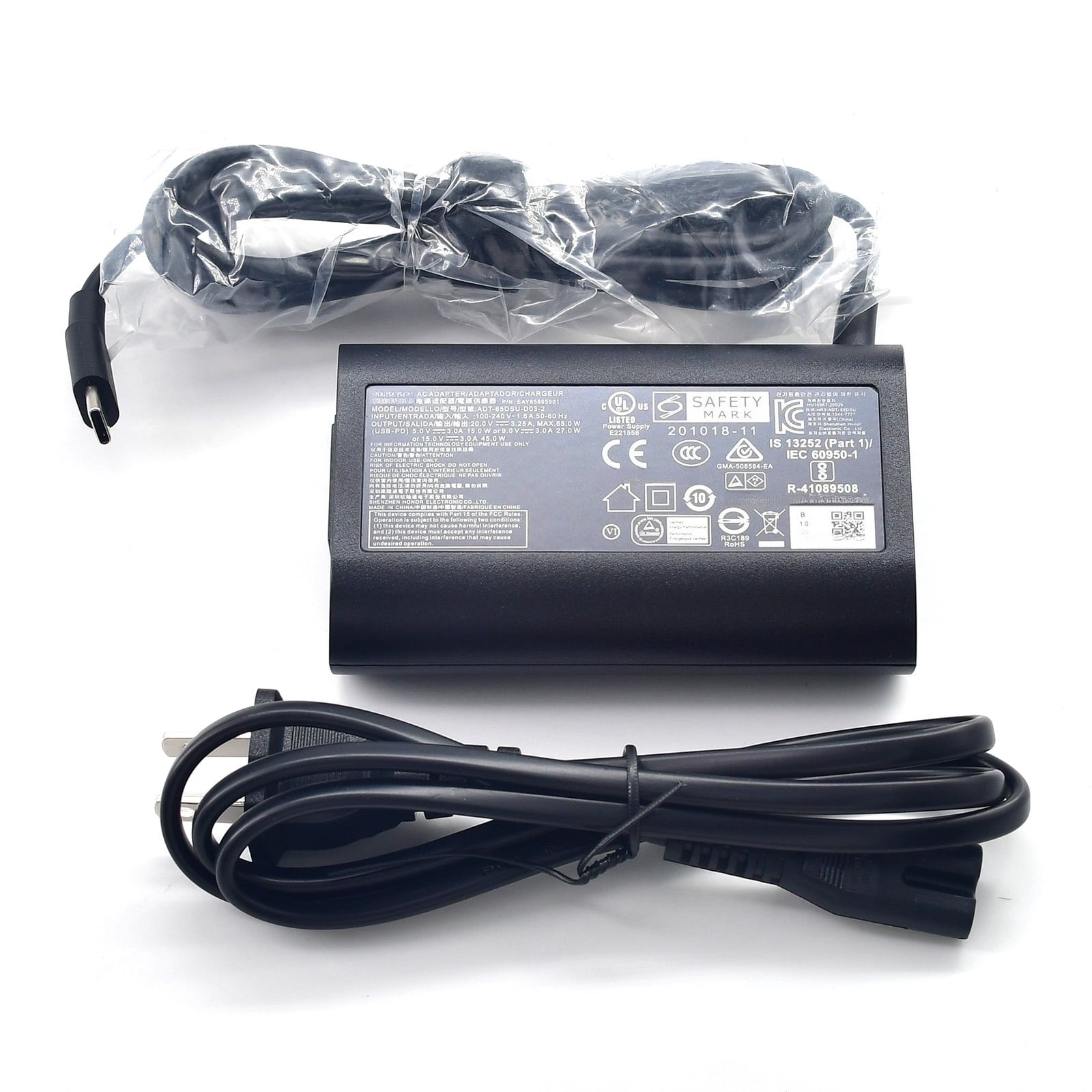 65W 20V 3.25A USB-C Charger Type C Adapter for LG Gram Pro Gram 17 ...