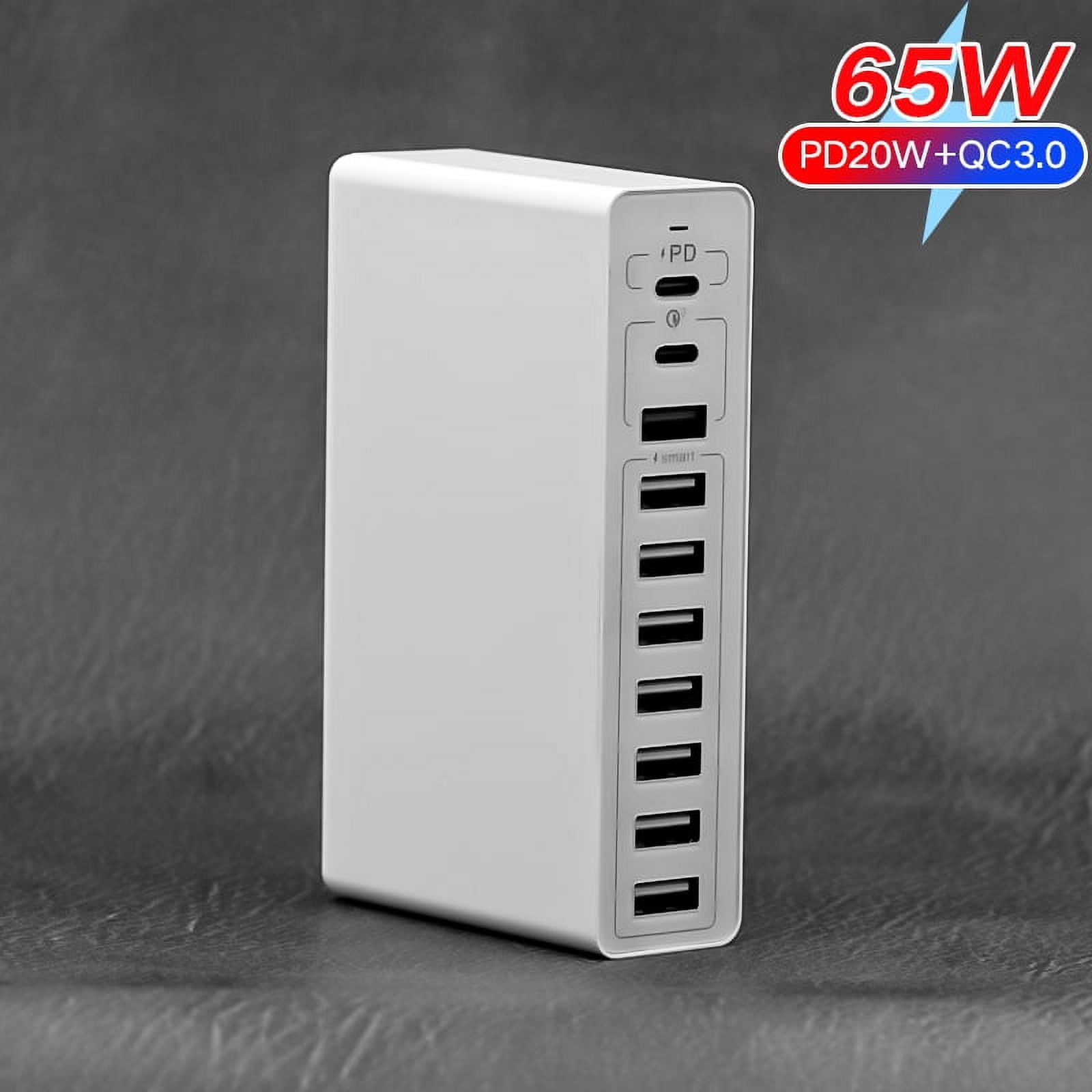 65W 4 6 10 Port Usb Fast Charger Type C Pd High Speed Quick Hub for ...