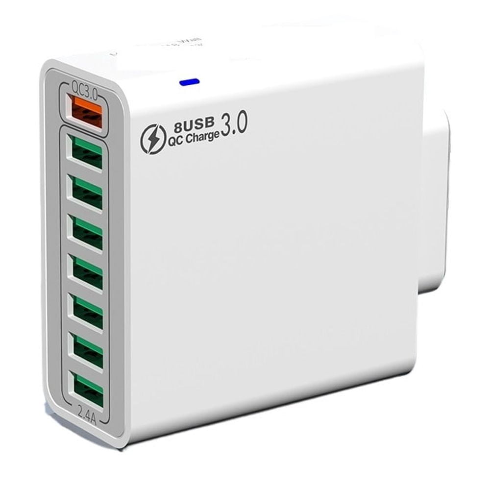 65W 8 Ports USB Charger Quick Charge 3.0 Portable Wall Mobile Fast ...