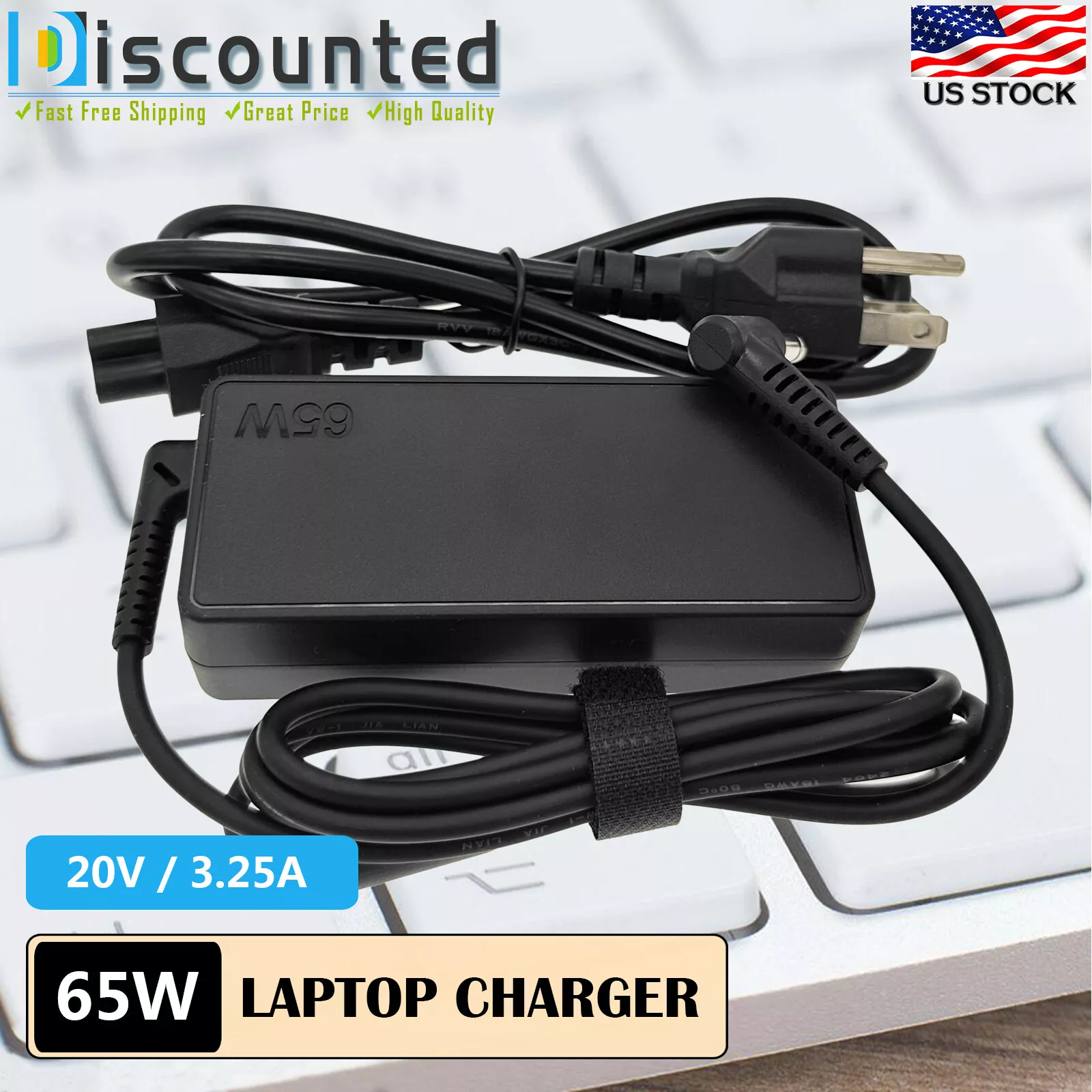 65W AC Adapter Charger For AOC U2879VF C2783FQ LED Monitor Power Supply ...