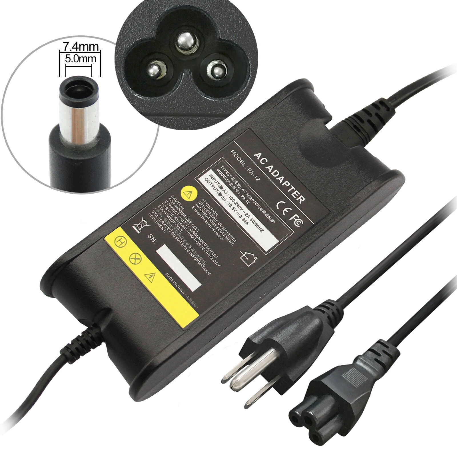65W AC Adapter Charger For Dell Inspiron N5030 N5040 N5050 Power Supply ...