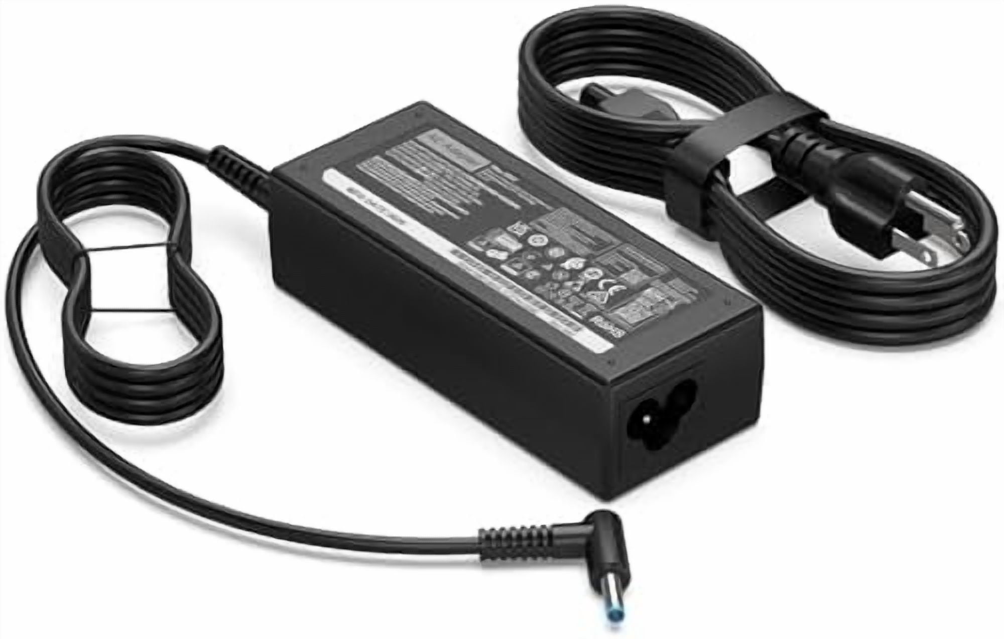 65W Blue Tip AC Adapter with Power Cord, Replacement Laptop Charger for ...