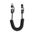 65W CarPlay Car Spring Data Cable Telescopic Four In One for Android ...