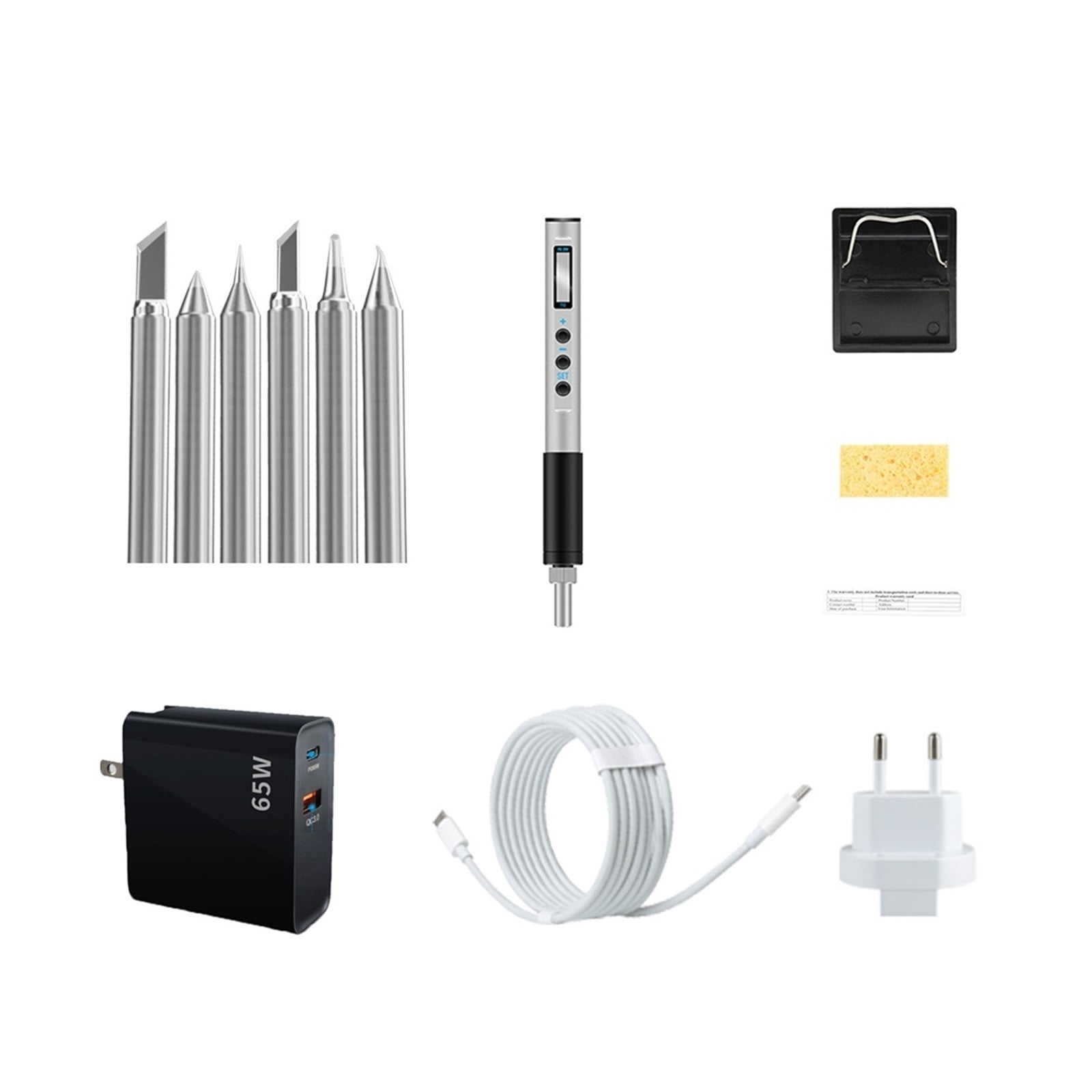 65W Electric Soldering Iron,OLED Display Welding Pen Fast Melting Tin ...