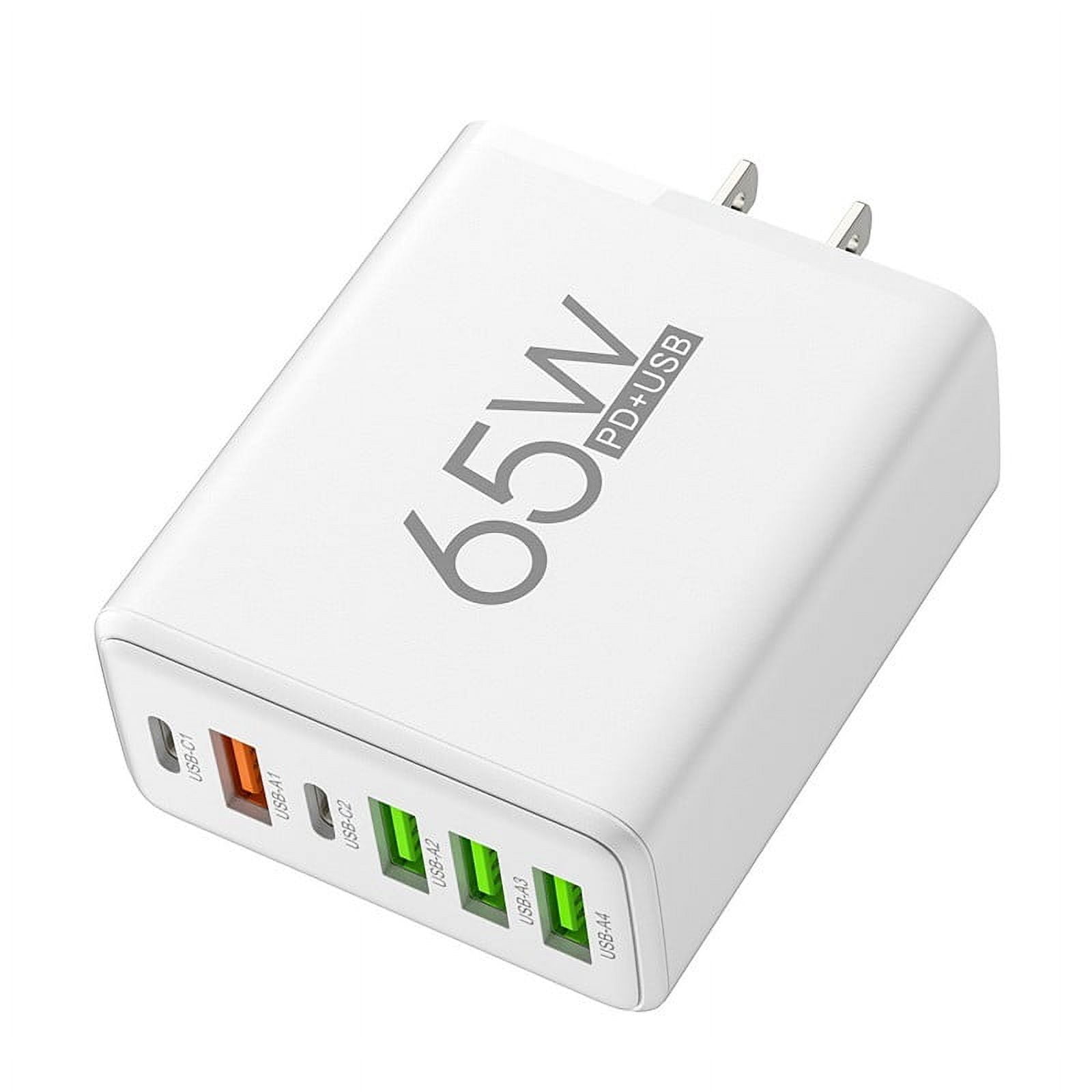 65W Fast Charging Head High-Speed USB C Charger 6-Port For 15 14 For ...