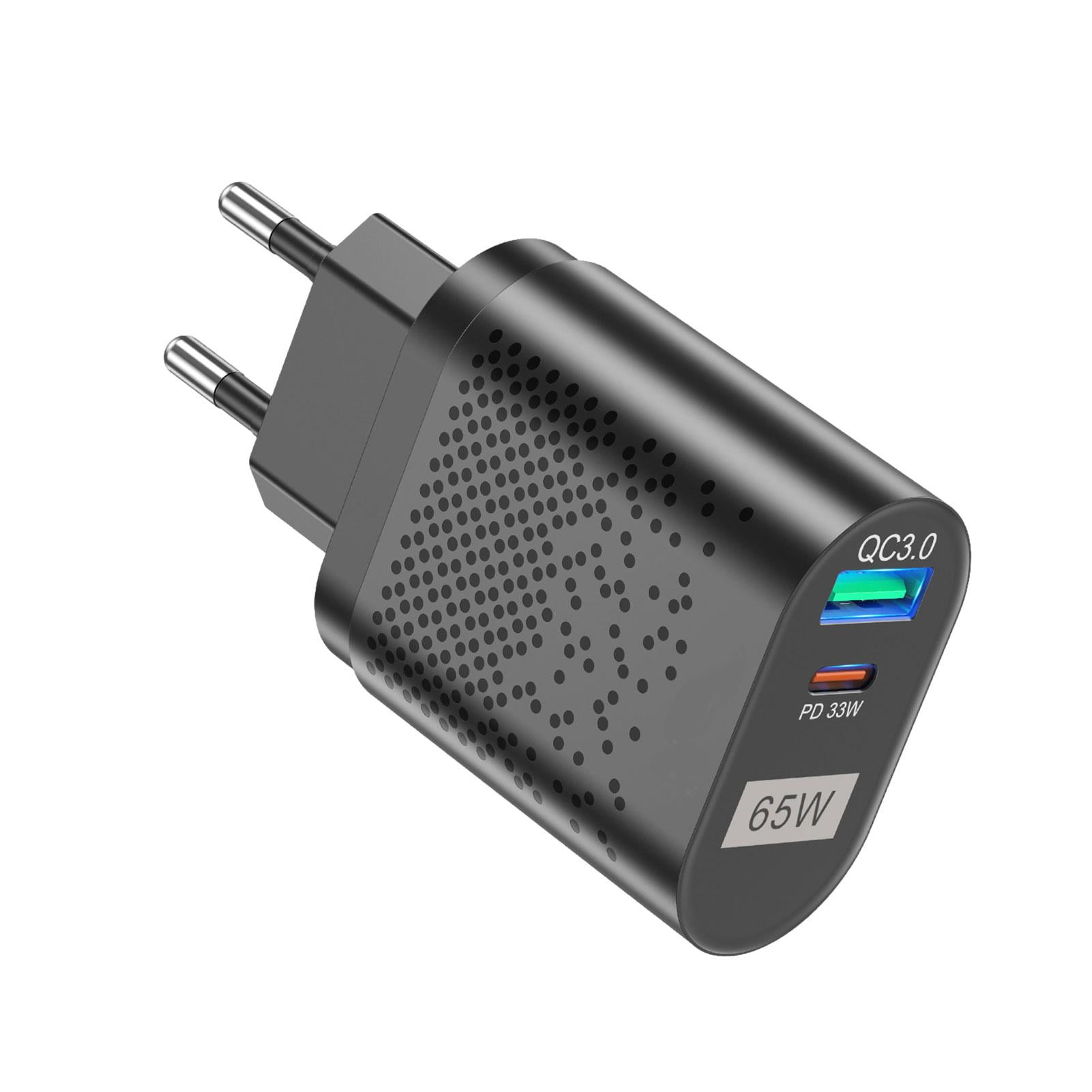 65W GaN Charger, QC 3 0 Fast Charger Type C, 65W GaN Wall Charger ...