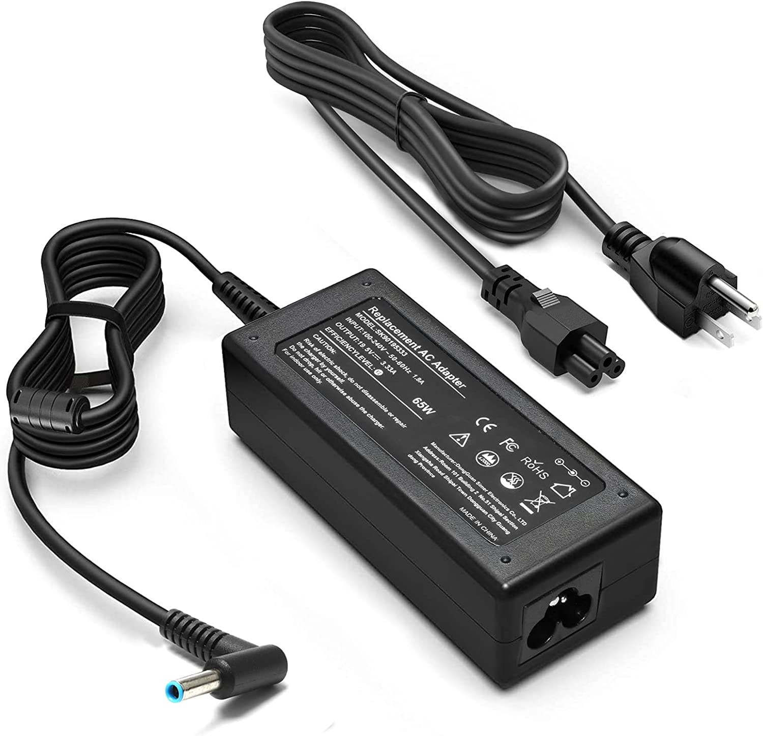 65W Laptop Charger Compatible with HP Pavilion x360 14 15 17,Envy 13 15 ...