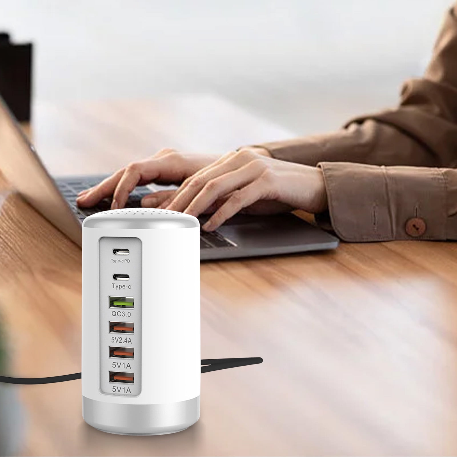 65W PD High-power Fast Charger QC3.0+PD Fast Charging Multi-port Usb Smart Charger Is Applicable ...