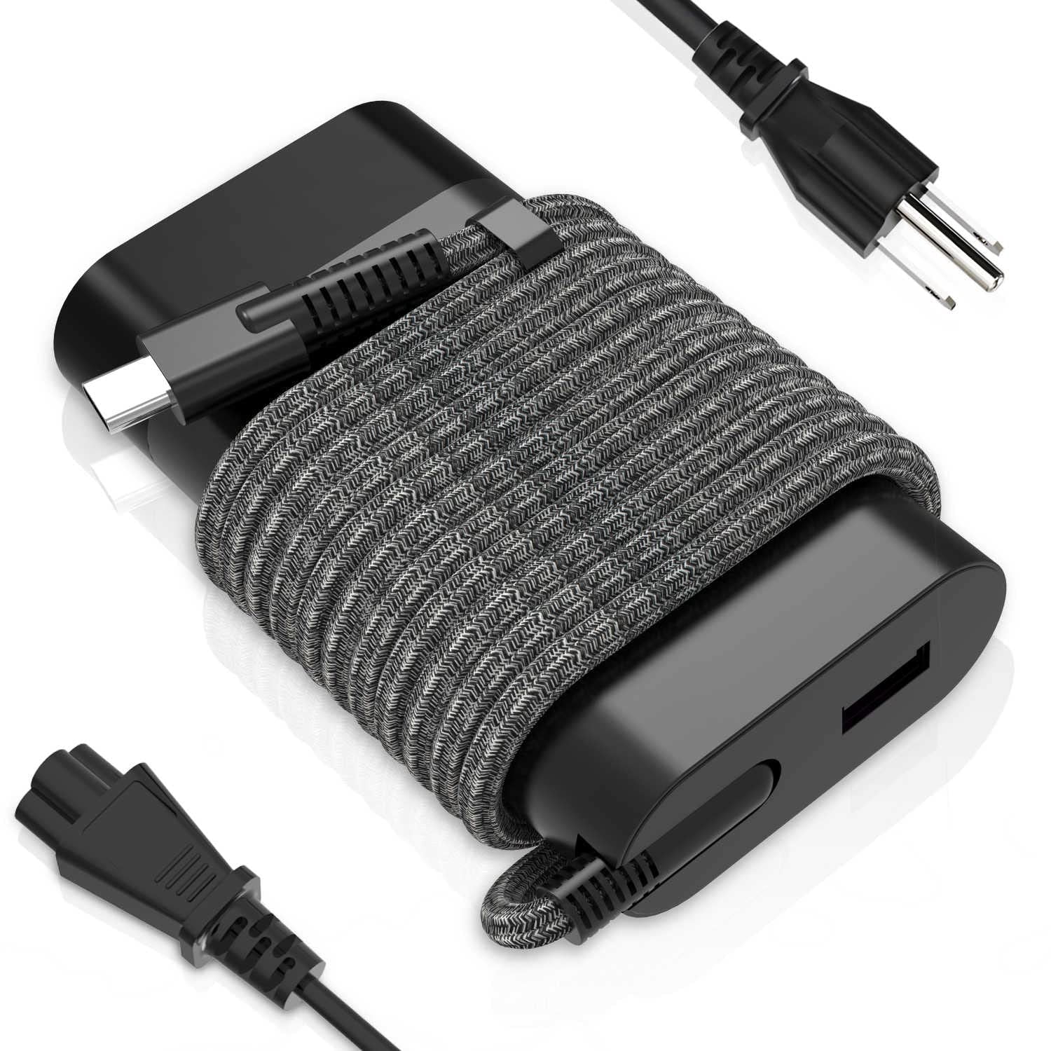 65W Slim USB C AC Charger Fit for HP Spectre x360 Elitebook 840 ProBook ...