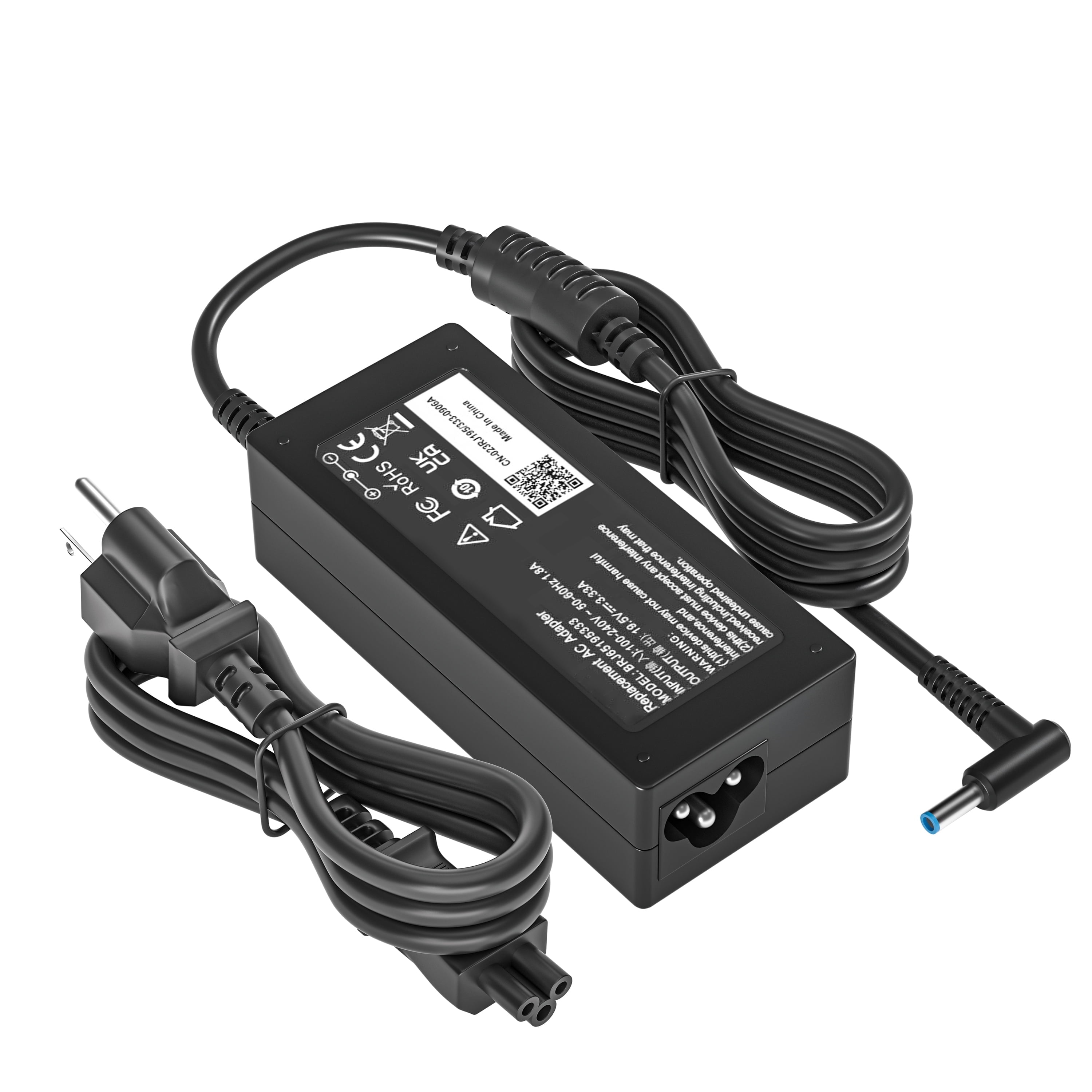 65W Smart Blue Tip Power Adapter Compatible with HP EliteBook,ProBook ...