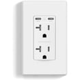65W -Speed C Outlet Receptacle for Laptop, 20 Amp Wall Outlet with C ...
