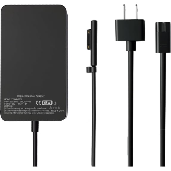 65W Surface Pro Laptop Charger Replacement for Microsoft Surface Pro 10 ...