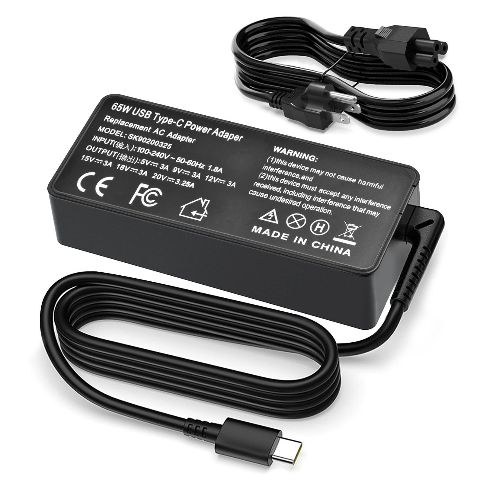 SOLICE 65W USB C Charger for Lenovo ThinkPad T480 T490 T590, Compatible ...