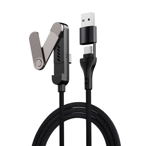 65W USB C Charging Cable With Integrated Foldable Stand And Reinforced ...