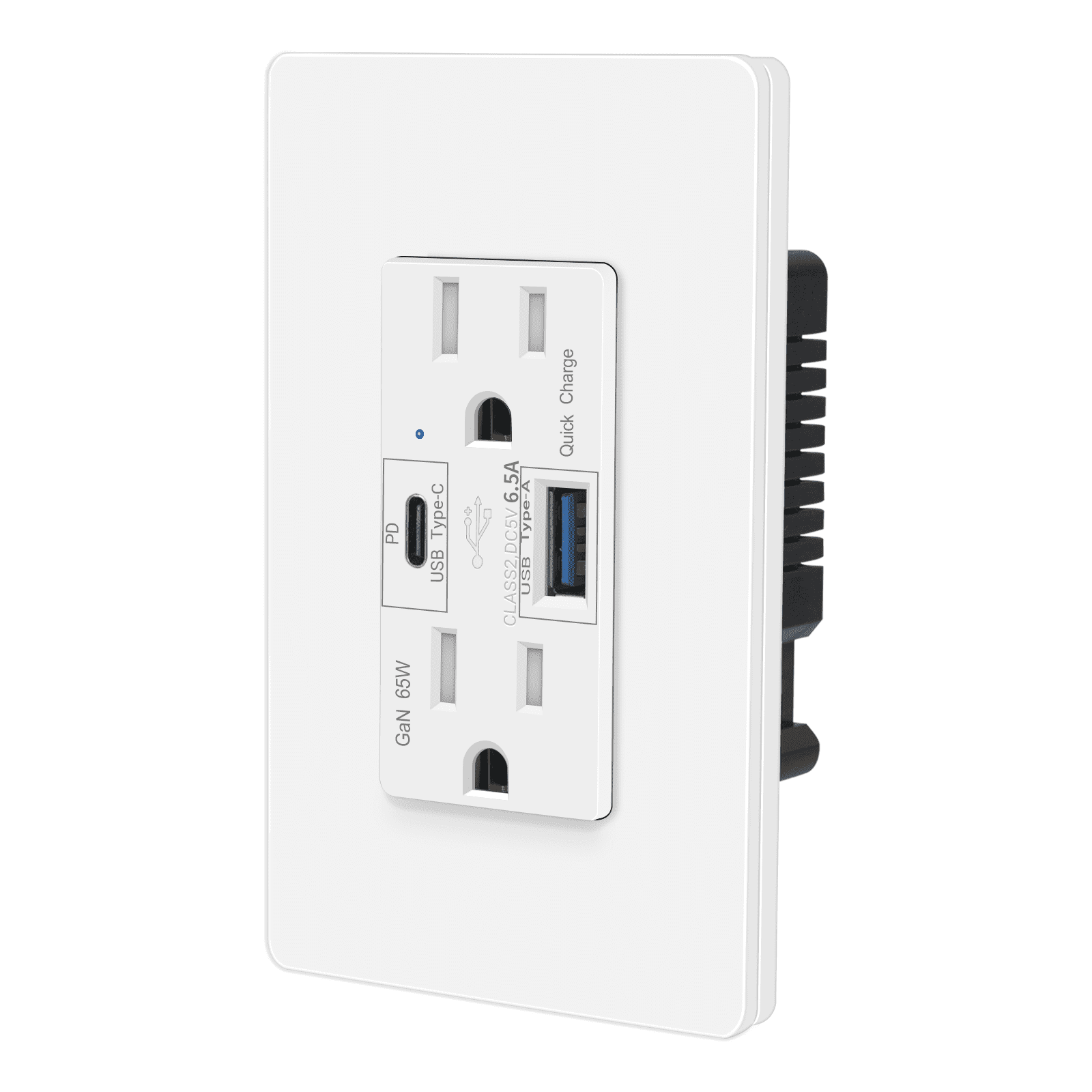 65W USB C PD Outlet Fast Charging for Laptop,Nineleaf 1PK GaN Type C ...