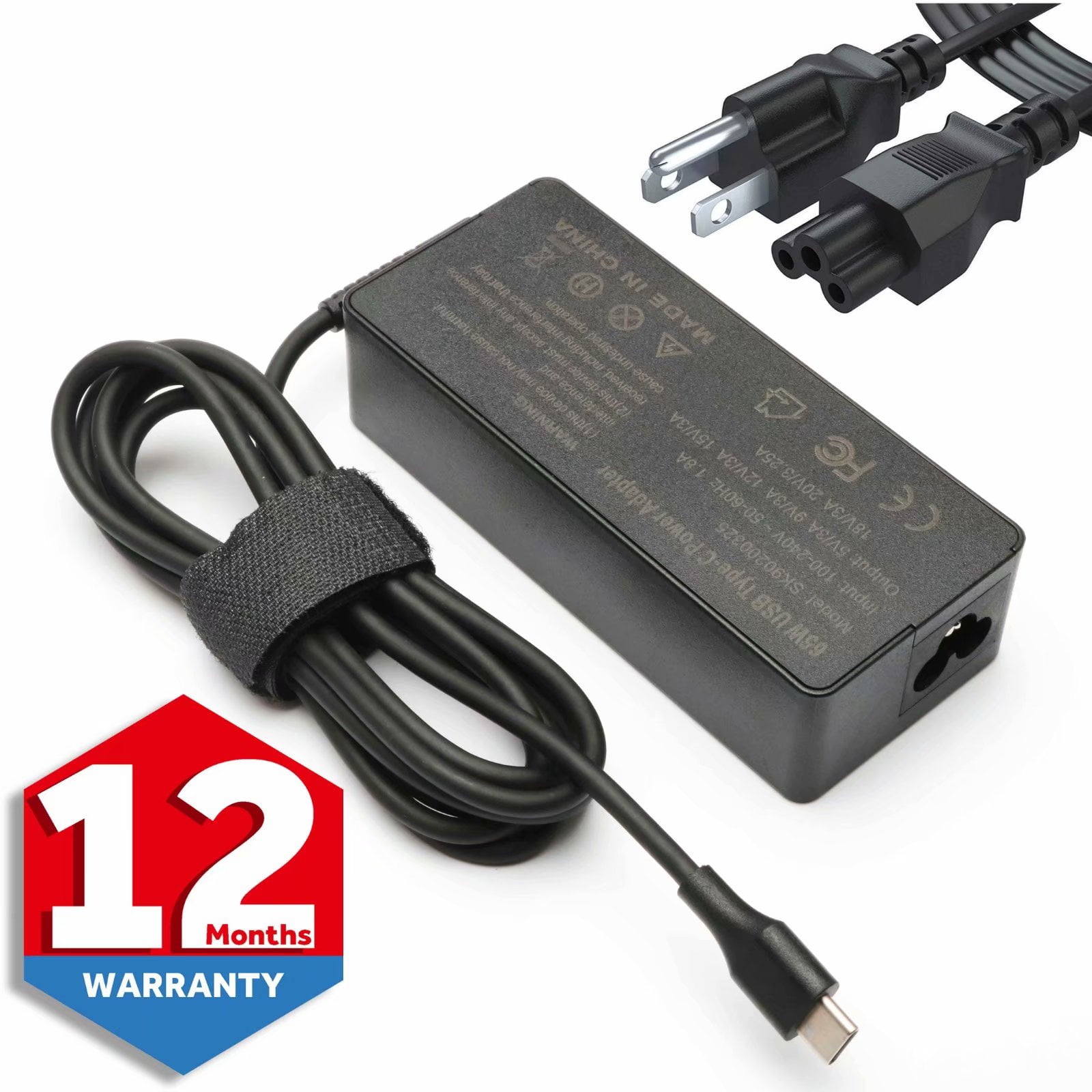 65W USB C type-c ac adapter charger for Lenovo ThinkPad X13 X390 X395 ...