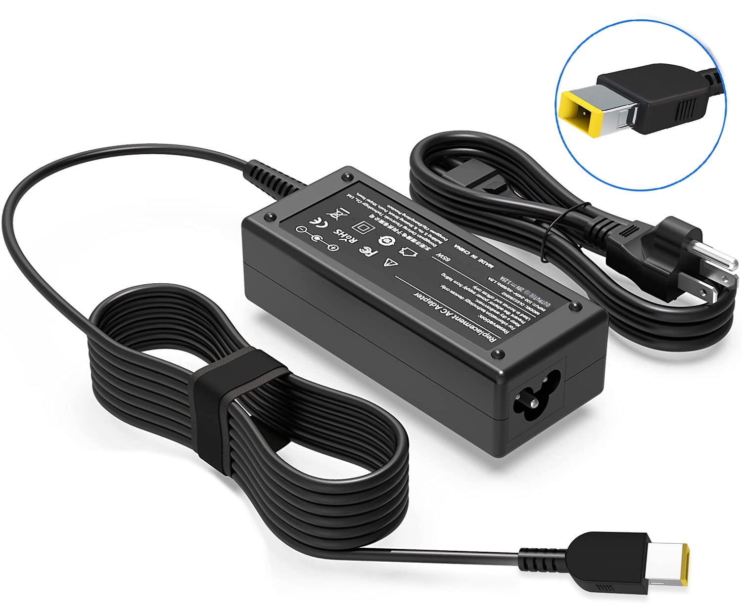 65W USB Square Tip Power Cord for Lenovo Y40 Z40 Z50 B40 B50 G40 G50 ...