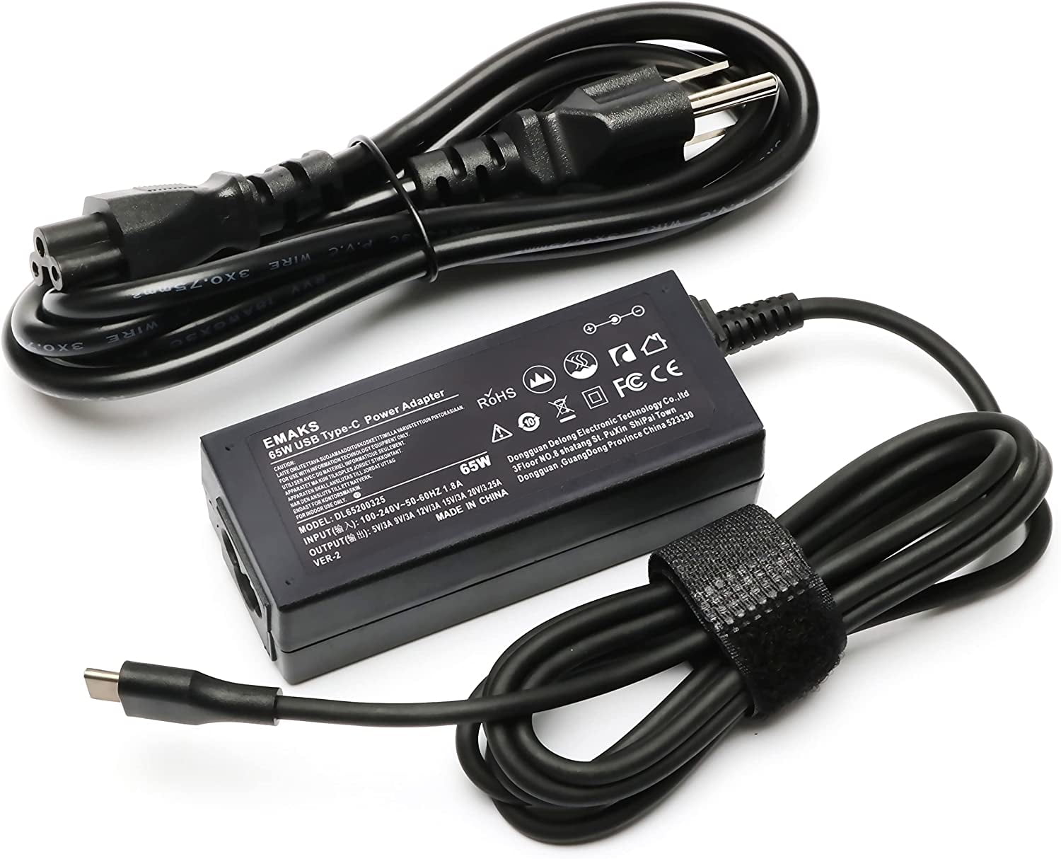 65W Universal USB Type-C Power Supply Adapter Cord for HP Lenovo Dell ...
