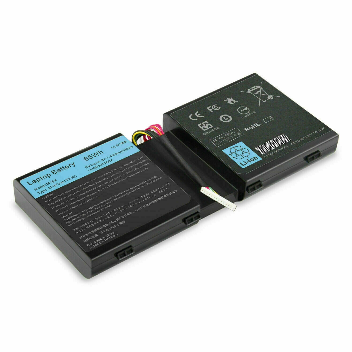 65Wh 2F8K3 Laptop Battery for Dell Alienware 17 18 R1 17X M17X-R5 18X ...