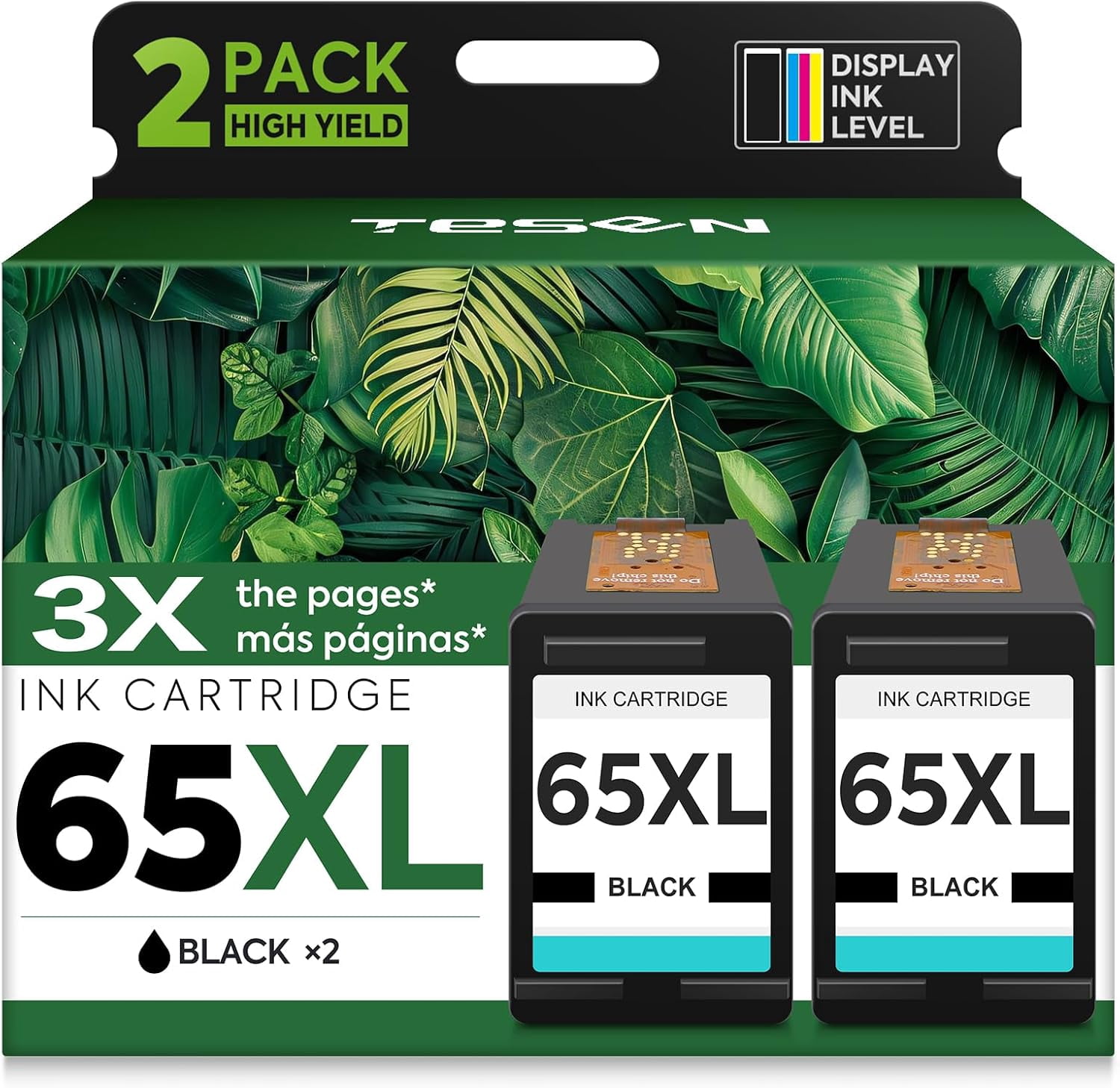 65XL Black Ink Cartridge High-Yield Replacement for HP Ink 65 XL HP65 ...
