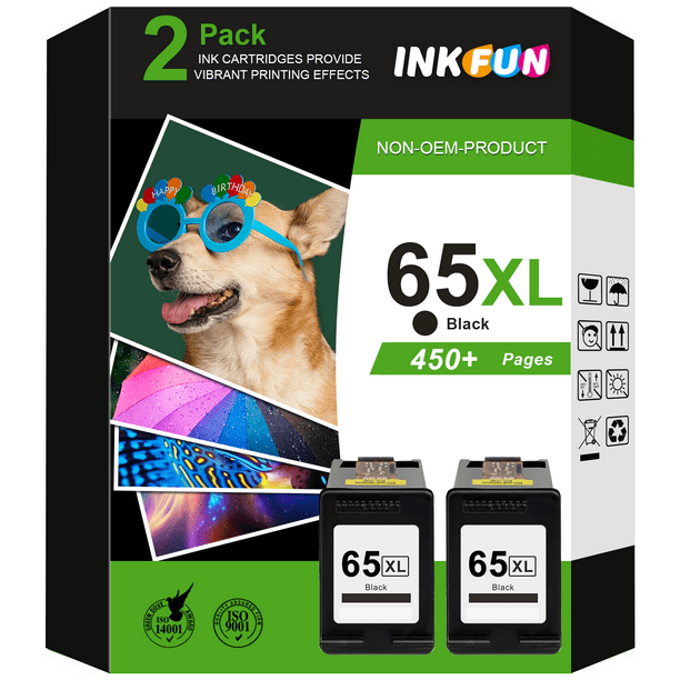 65XL Ink Replacement for HP 65 Black Ink Cartridge for HP Deskjet 3772 ...