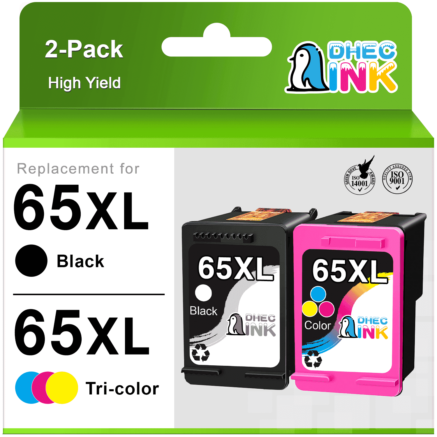 HP 65XL High Yield Ink Cartridge - Black and Tri-Color Pack for Envy ...