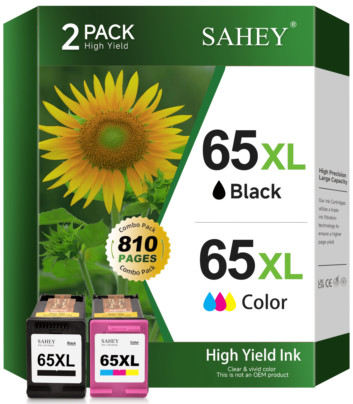 65XL Ink Cartridge for HP 65 ink cartridge Black and Tri-Color Printer ...