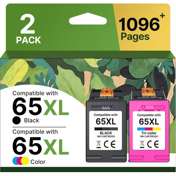 65XL Ink Cartridges Black/Color Combo Pack High-Yield Replacement for ...