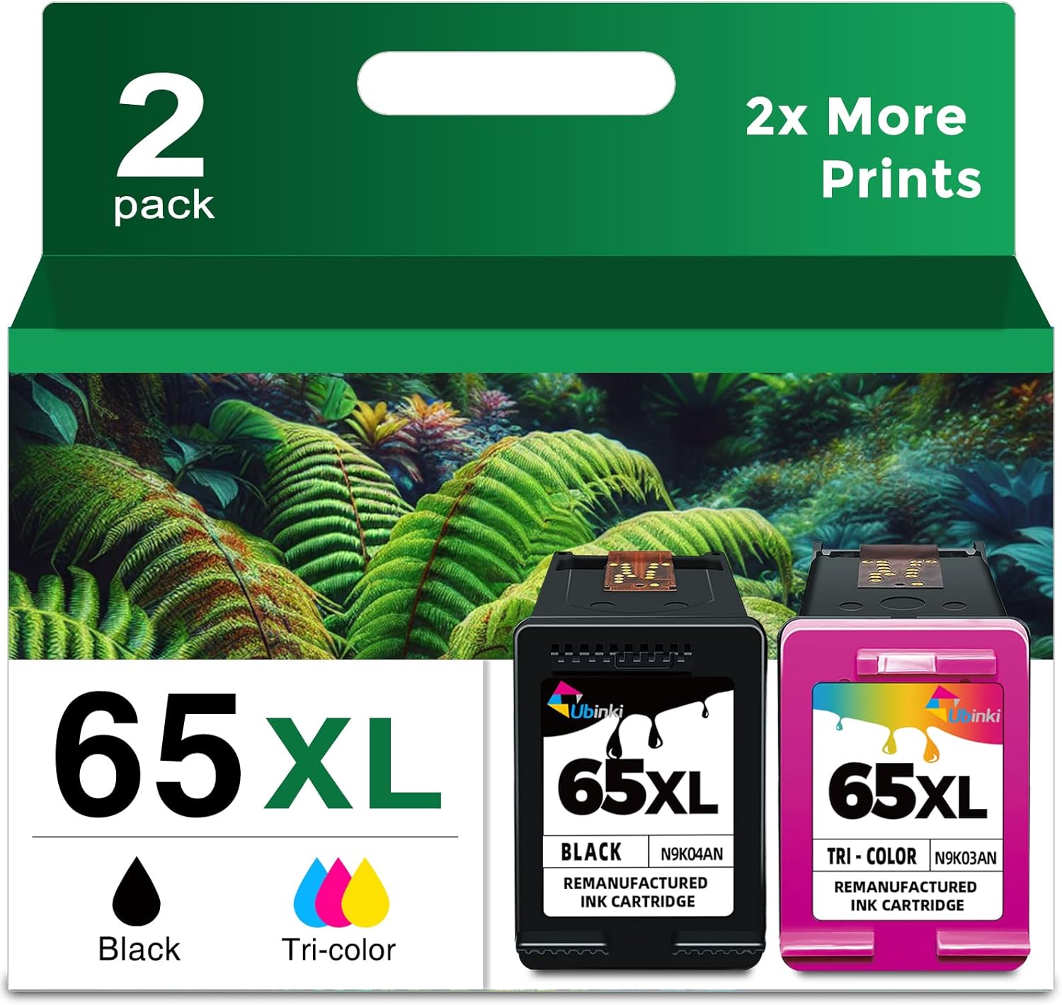 65XL Ink Cartridges Black/Color Combo Pack Replacement for Ink 65 65 XL ...