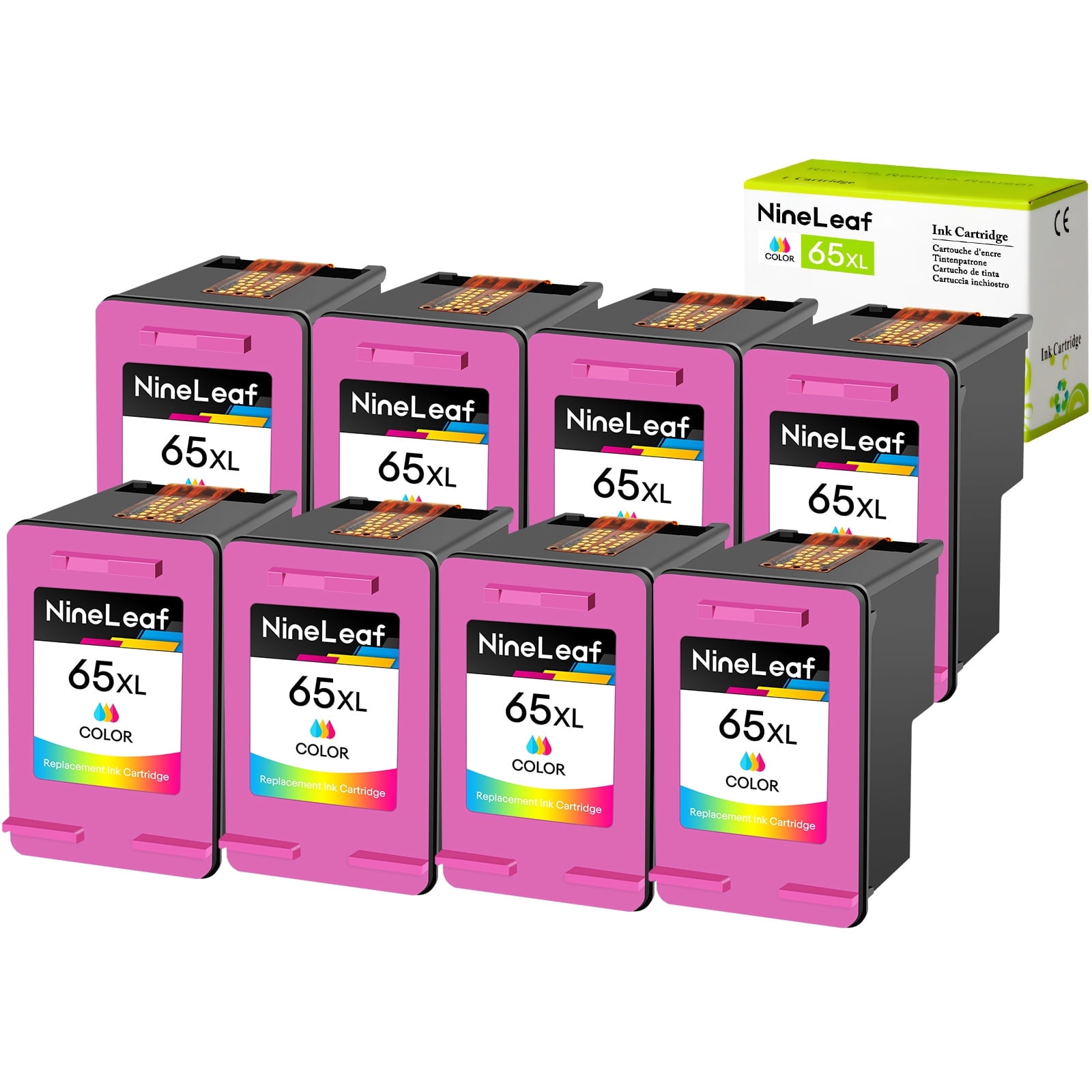 65XL Ink Cartridges Color Combo Pack High-Yield Replacement for HP Ink ...