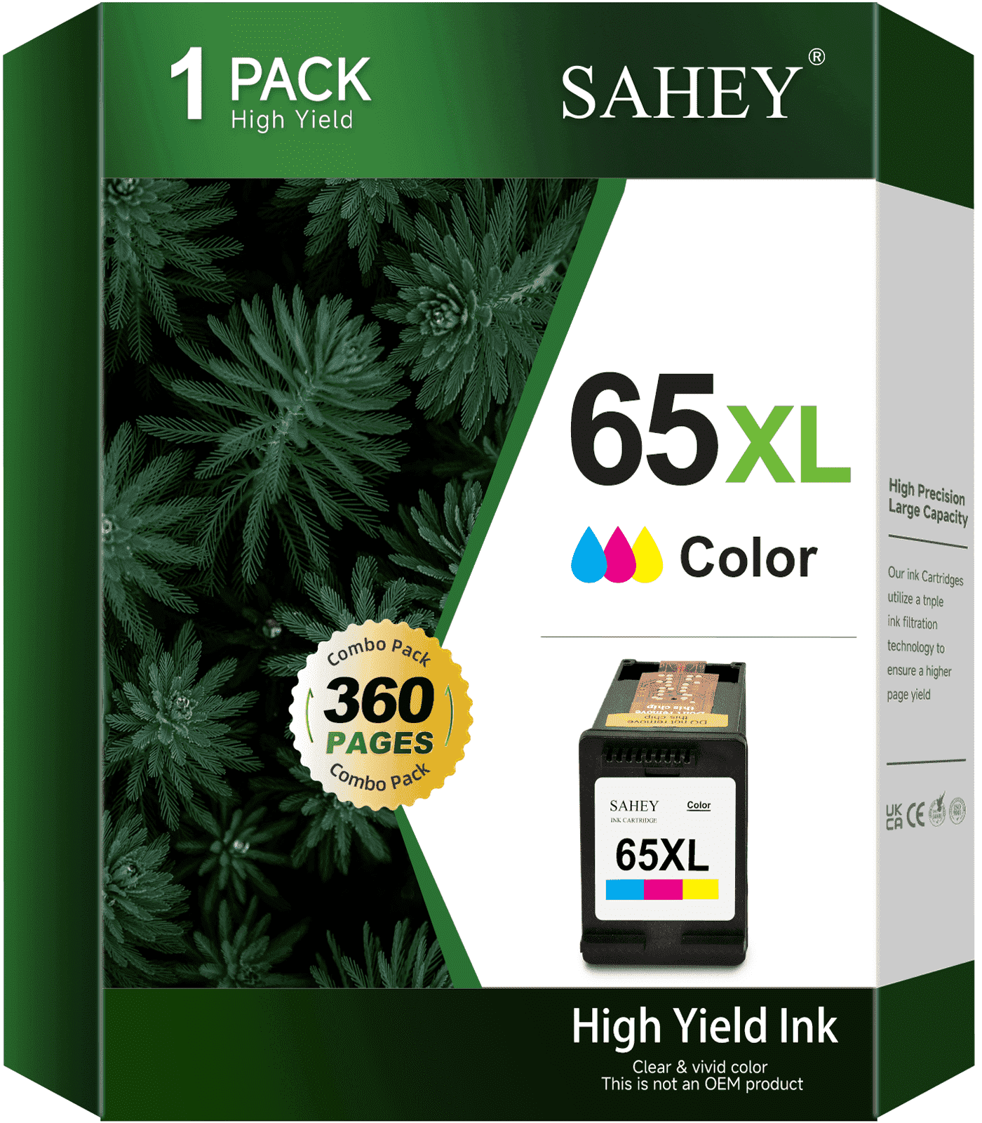 65XL Ink Cartridges Compatible for HP 65 Ink Cartridge for DeskJet 3755 ...