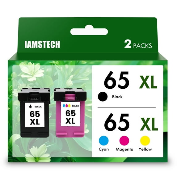 65XL Printer Ink Compatible for HP 65 65XL Ink Cartridge Black and ...