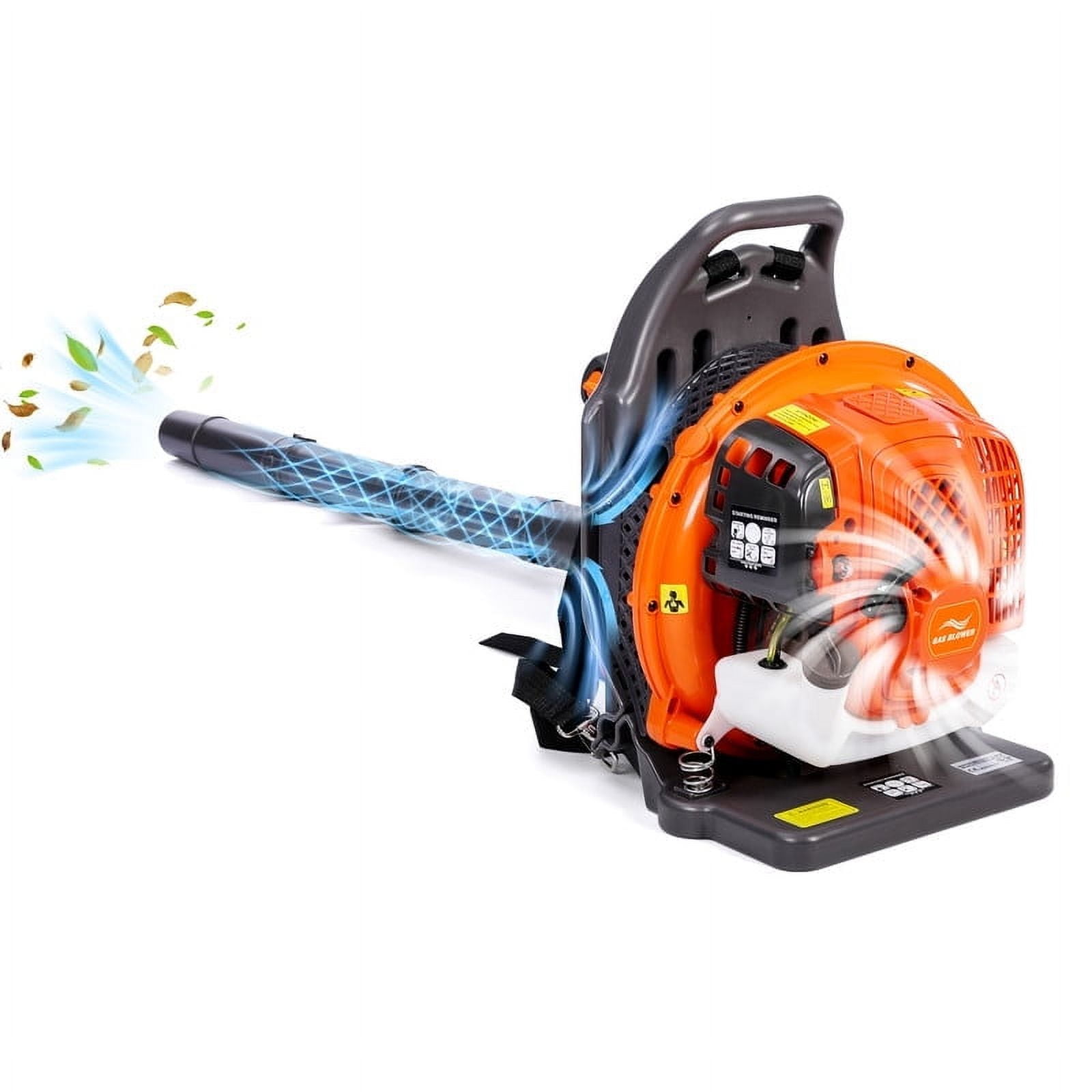 65cc 2-Cycle Gas Leaf Grass Backpack Blower w/Cruise Control - 230MPH ...