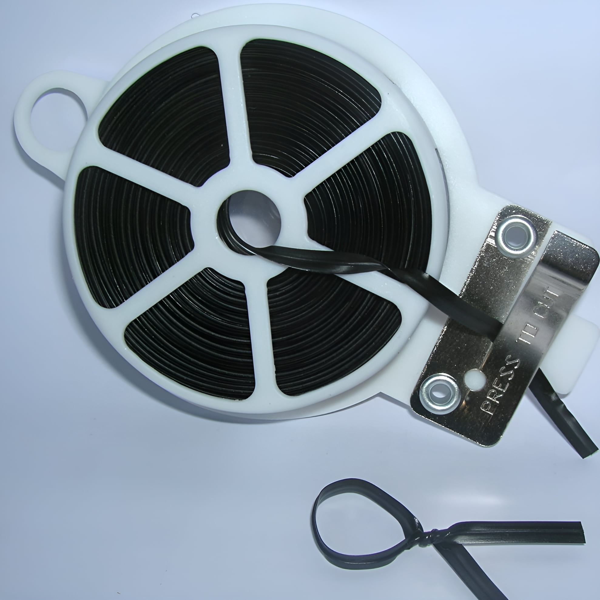 65ft (20m) BLACK flat Plastic Twist Tie Roll with Cutter - Walmart.com