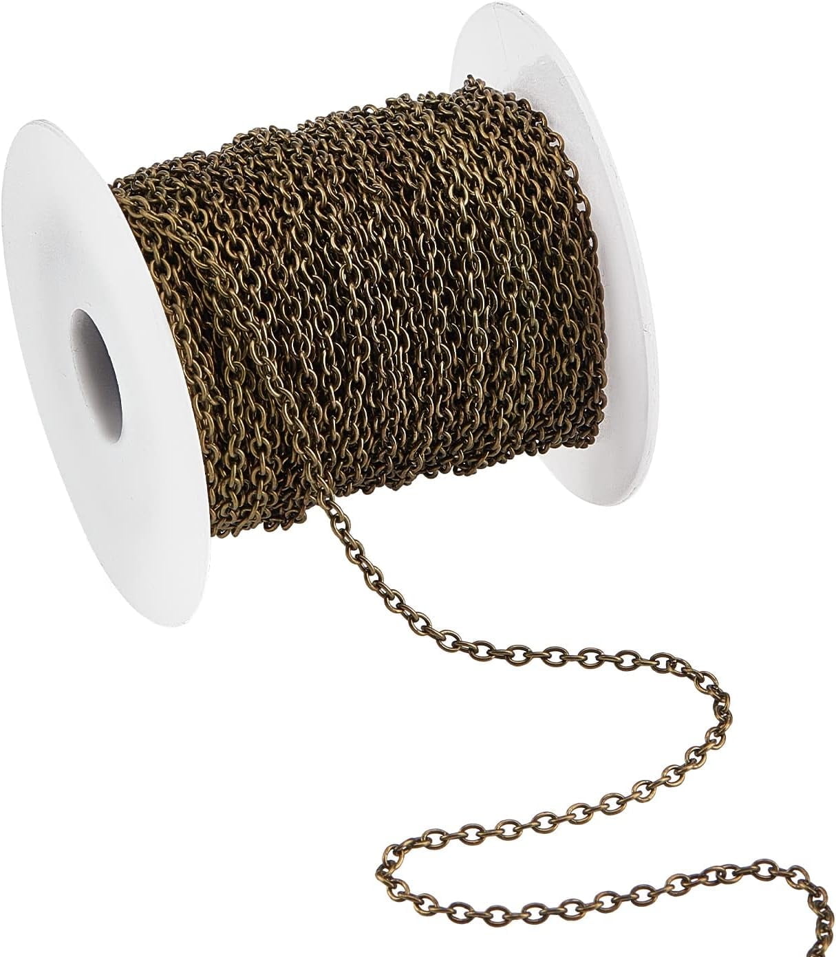 65ft Necklace Chains Unwelded Cross Chains 2mm Metal Cable Link Chain ...