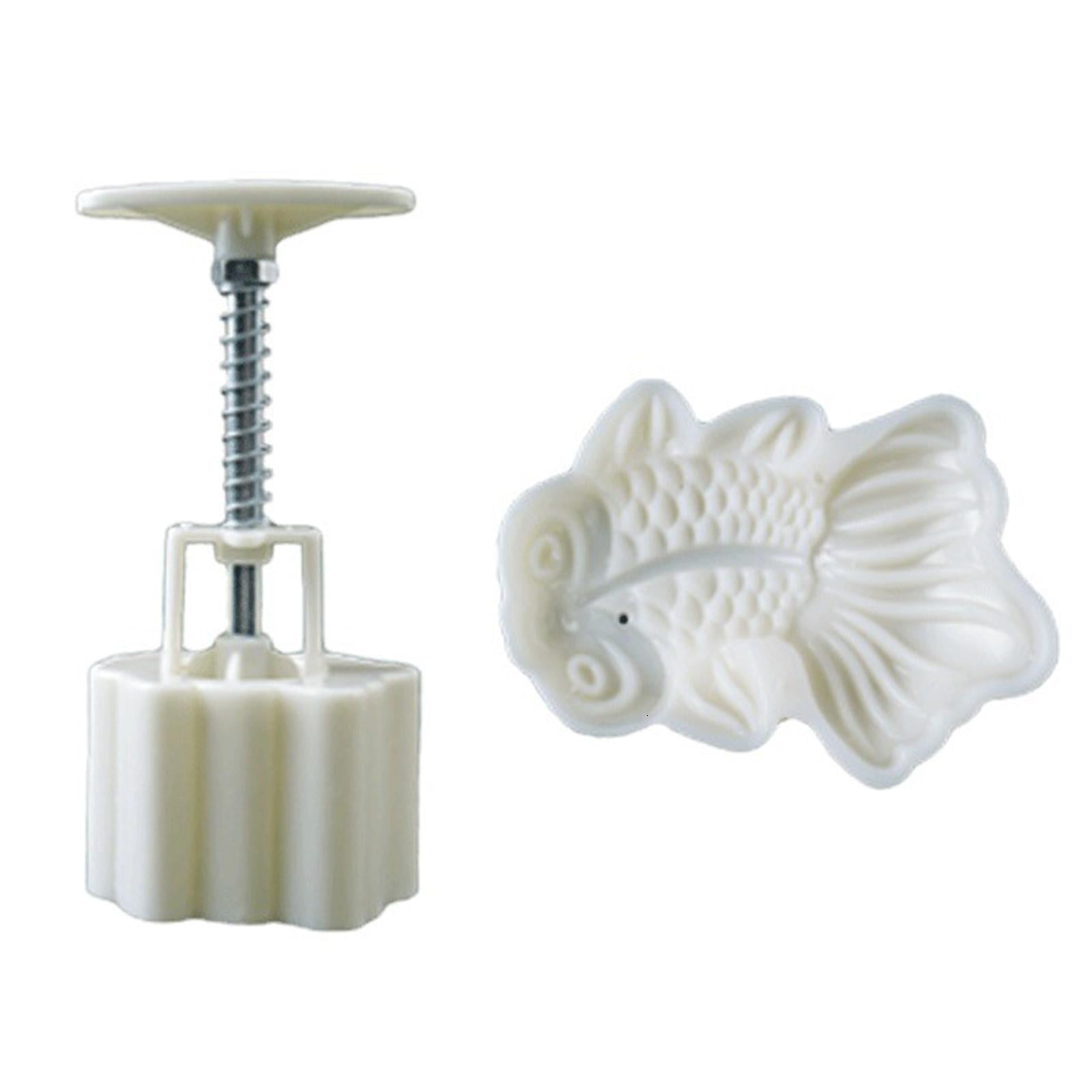 65g Cute Goldfish Shaped Pastry Moulds Mooncake Molds Plastic Mooncake ...