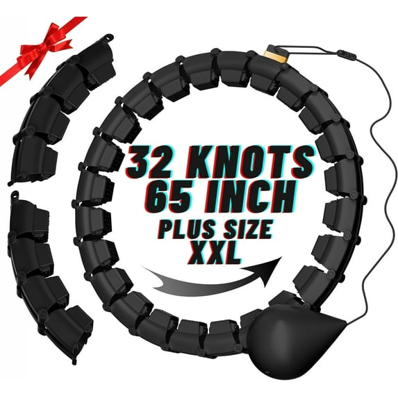 65inch 32 Knots Plus Size Quiet Weighted Hula Infinity Fitness ...