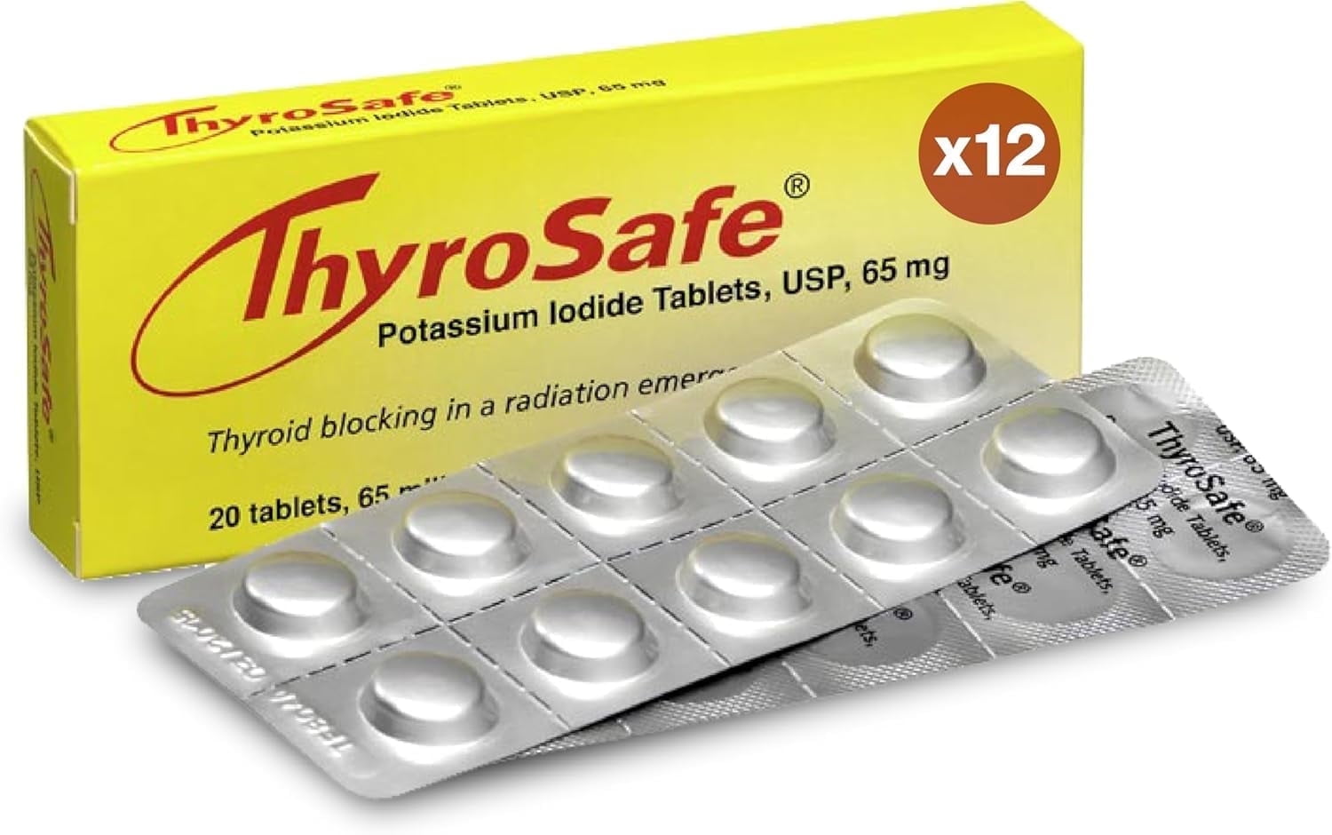 65mg Potassium Iodide Tablets (240 Pack) - Protects Your Thyroid from ...