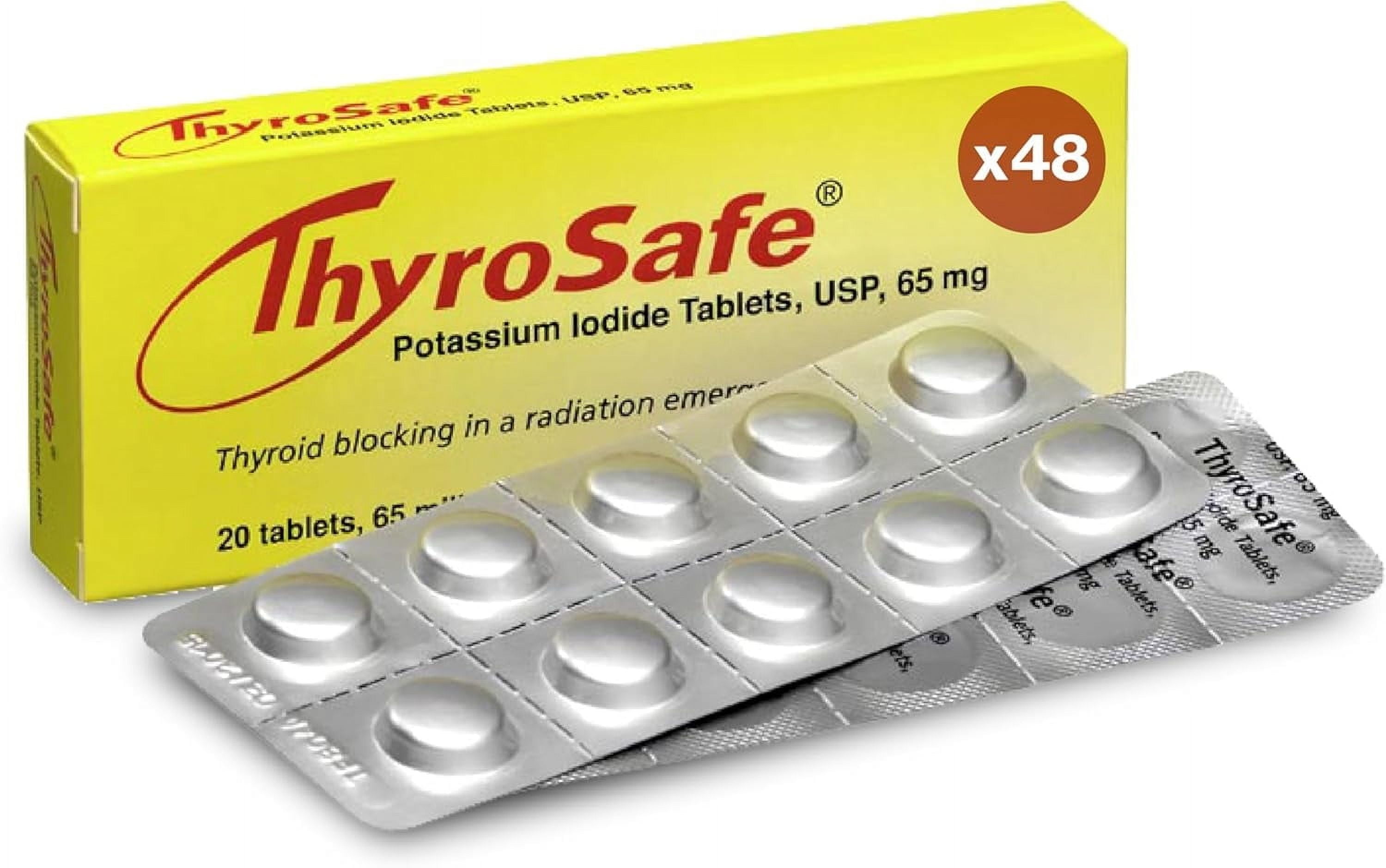 65mg Potassium Iodide Tablets (960 Pack) - Protects Your Thyroid from ...