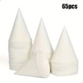 65pcs Disposable Snow Cone Paper Cups - Curling Edge Design for Easy ...