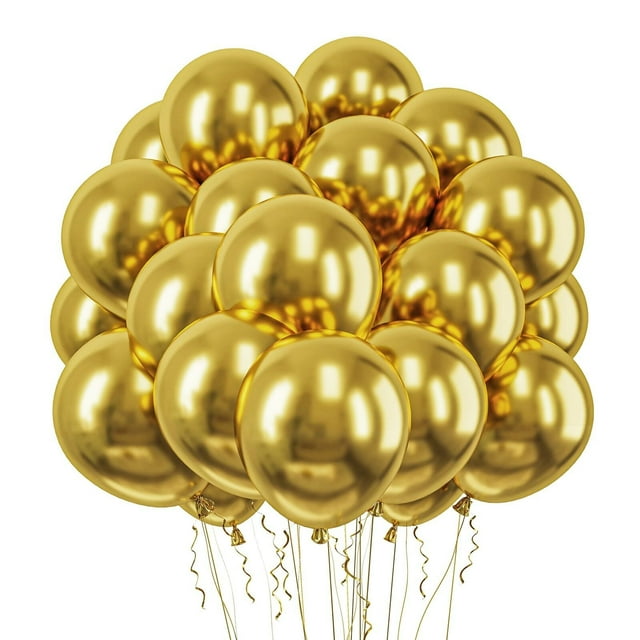 65pcs Metallic Silver Latex Balloons, 12 Inches Helium Silver Party ...